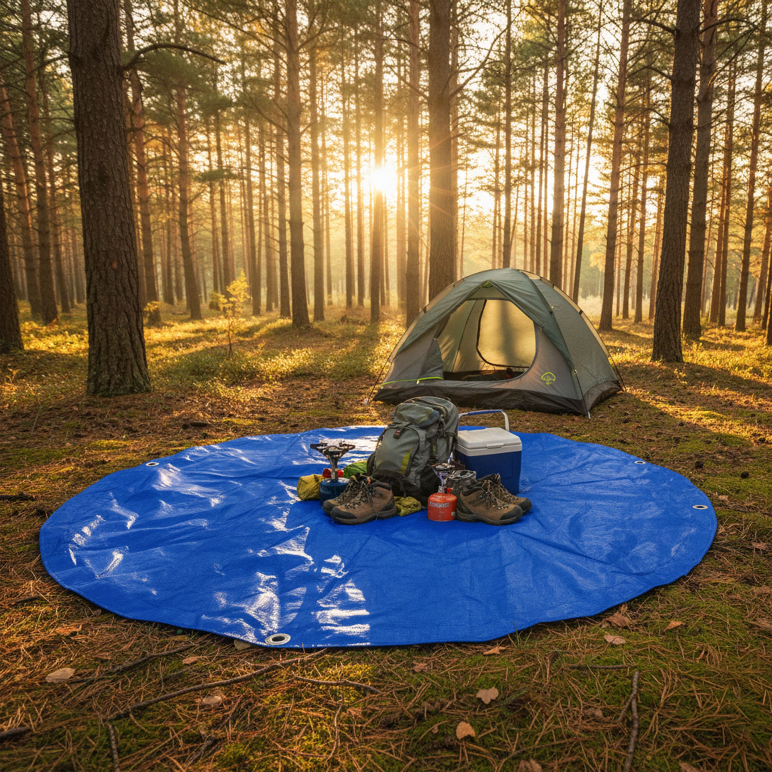 7 Oz Round Poly Tarp | Tarps&All CA